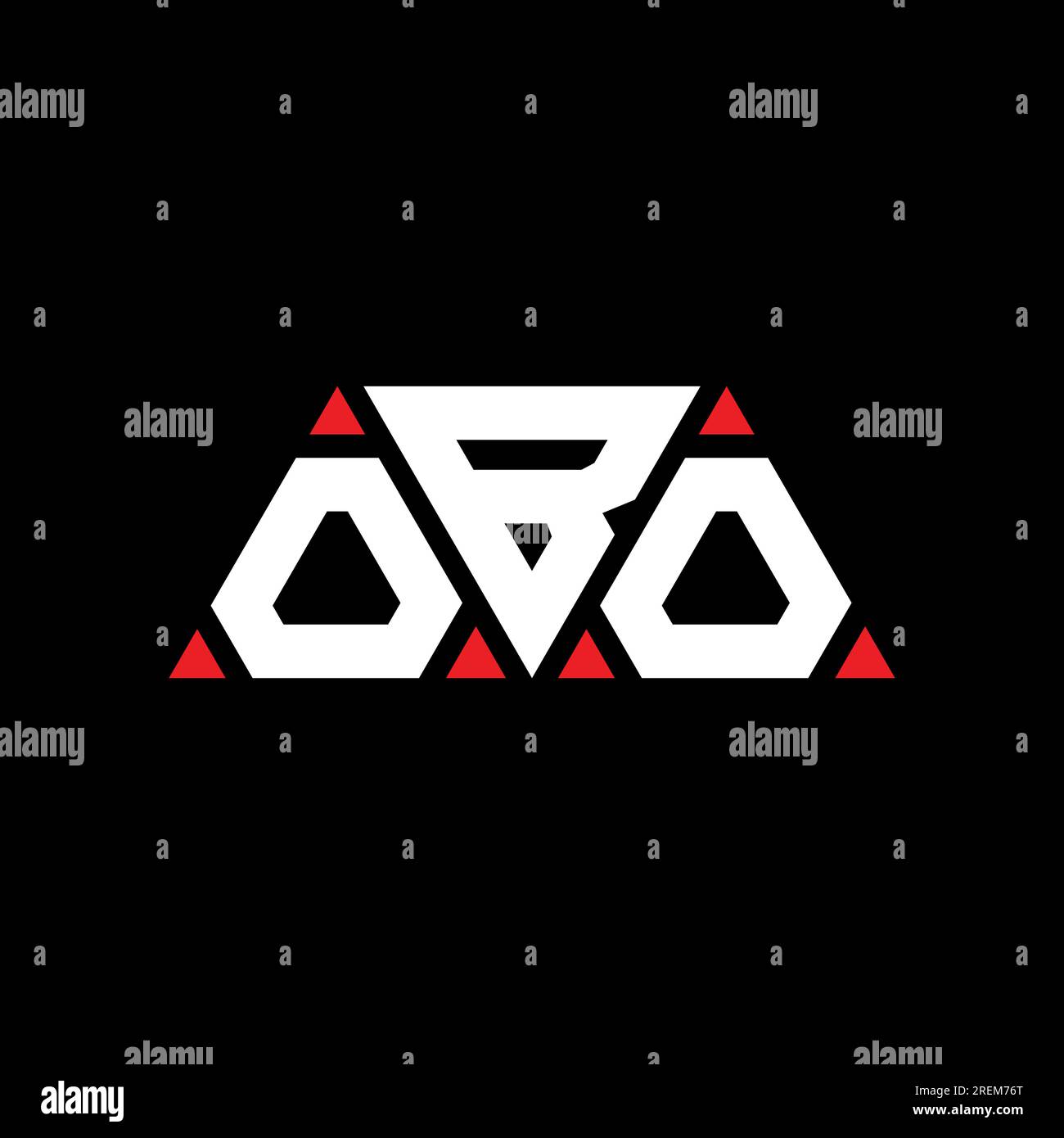 OBO triangle letter logo design with triangle shape. OBO triangle logo ...