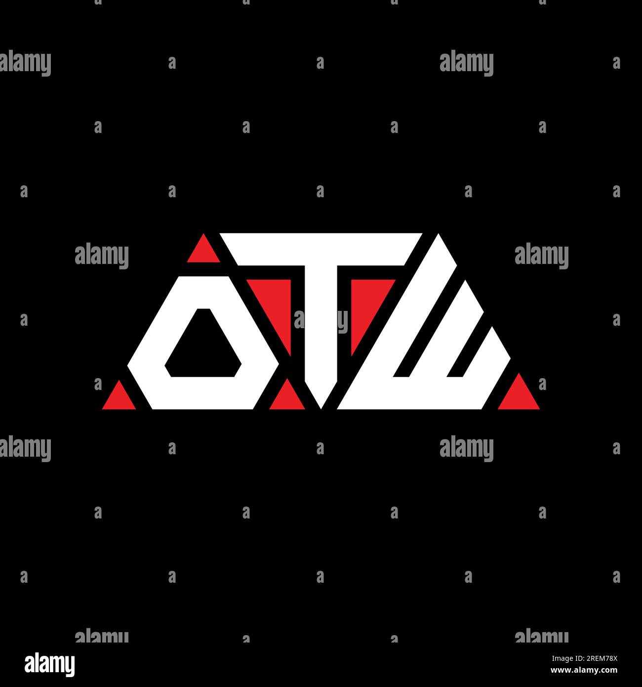 OTW triangle letter logo design with triangle shape. OTW triangle logo ...