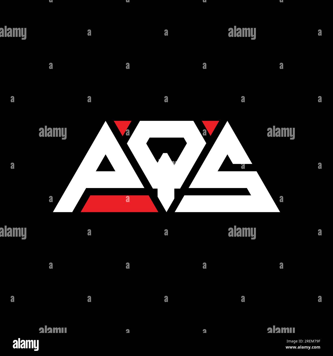PQS triangle letter logo design with triangle shape. PQS triangle logo ...