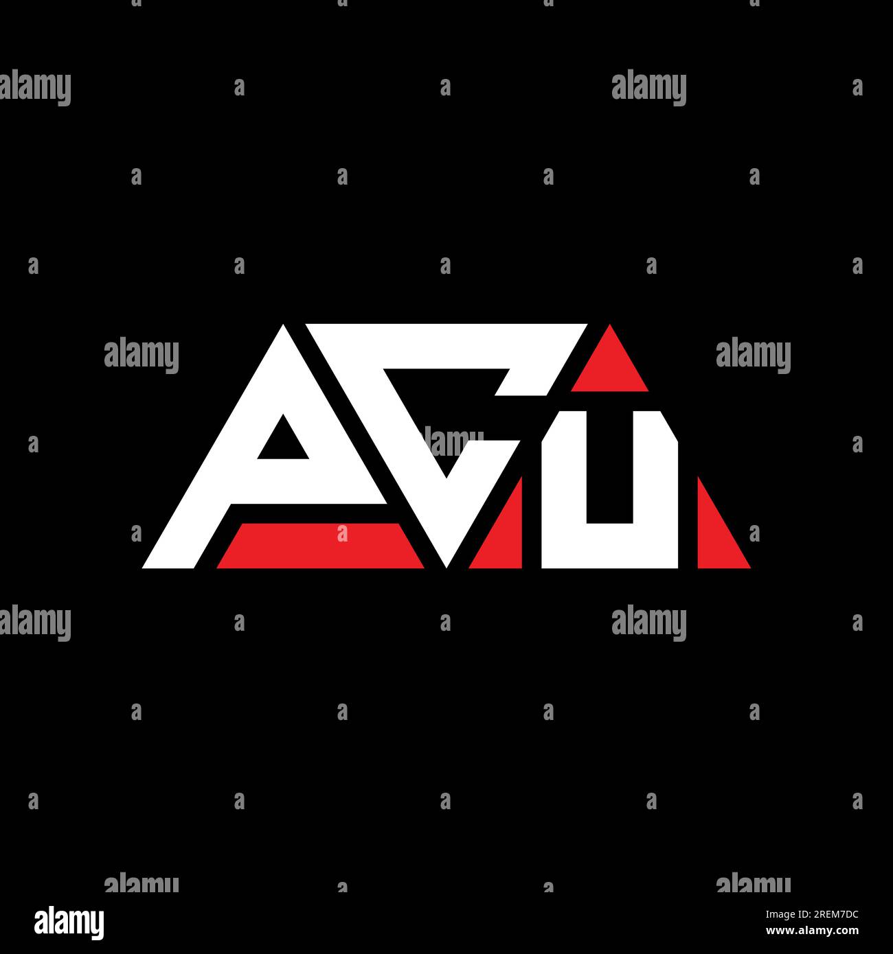 PCU triangle letter logo design with triangle shape. PCU triangle logo ...