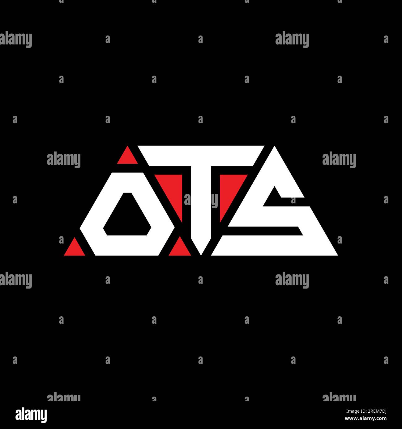 OTS triangle letter logo design with triangle shape. OTS triangle logo ...