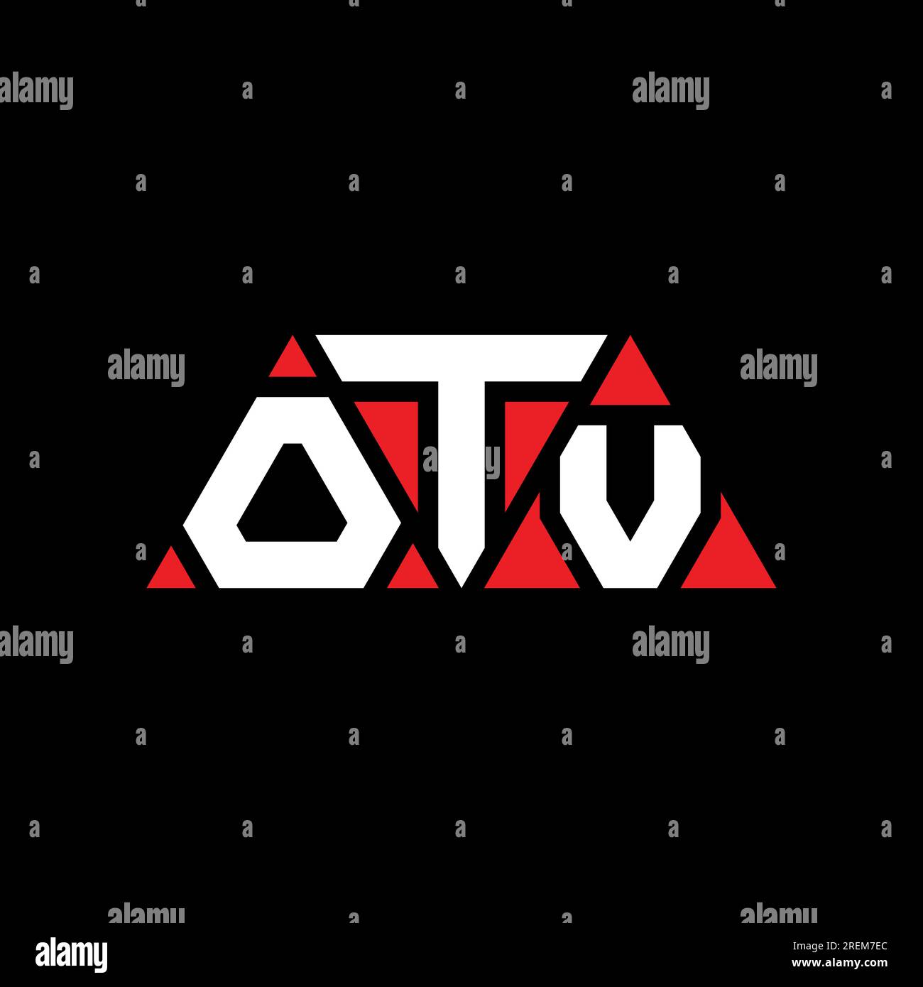 OTV triangle letter logo design with triangle shape. OTV triangle logo ...