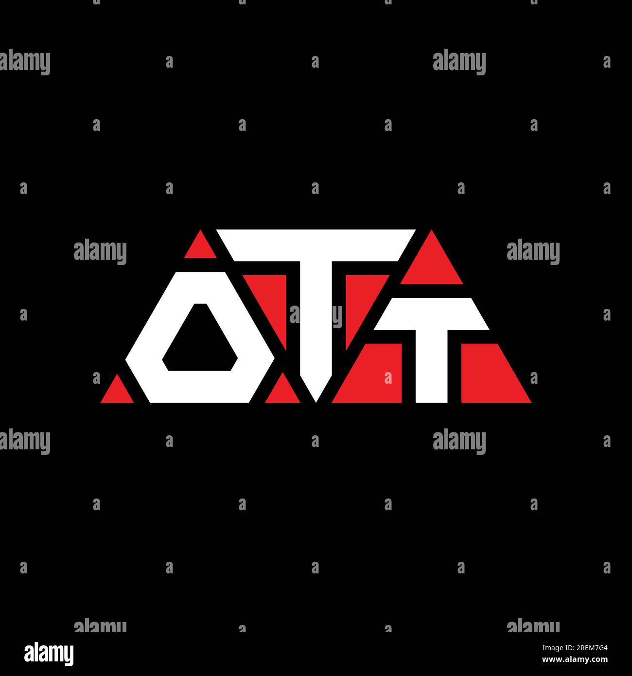 OTT triangle letter logo design with triangle shape. OTT triangle logo design monogram. OTT ...