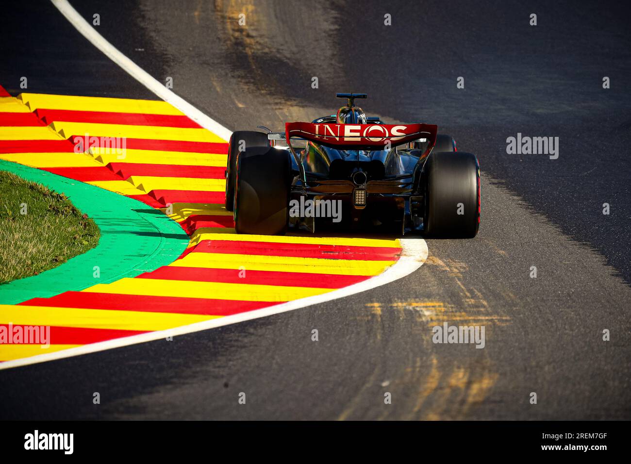 #63 George Russell, (GRB) AMG Mercedes Ineos during the Belgian GP, Spa ...