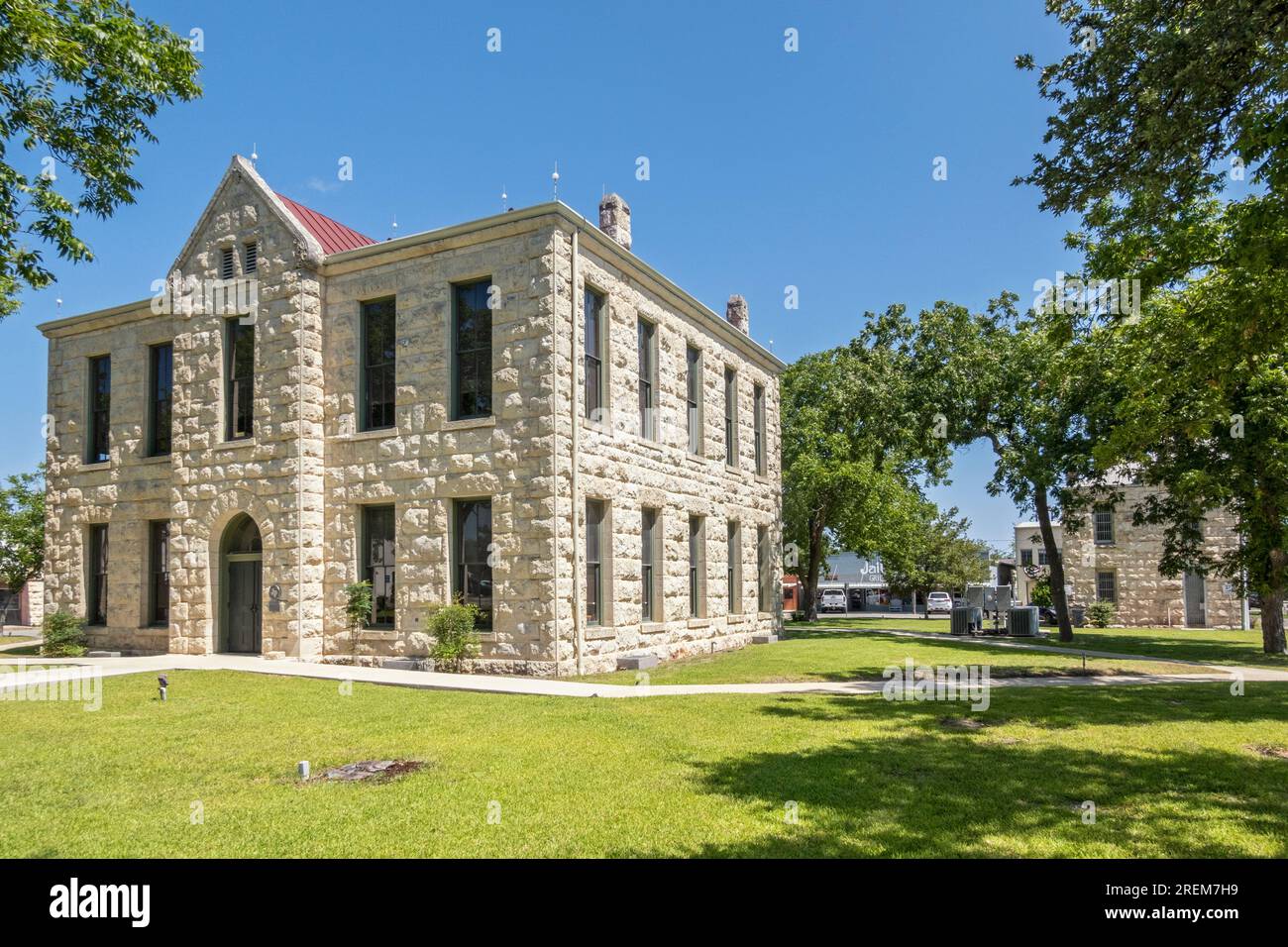 Texas, Hill Country, Rocksprings, Edwards County courthouse built 1897 ...