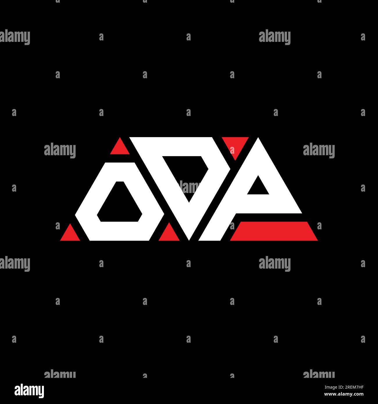 ODP triangle letter logo design with triangle shape. ODP triangle logo ...