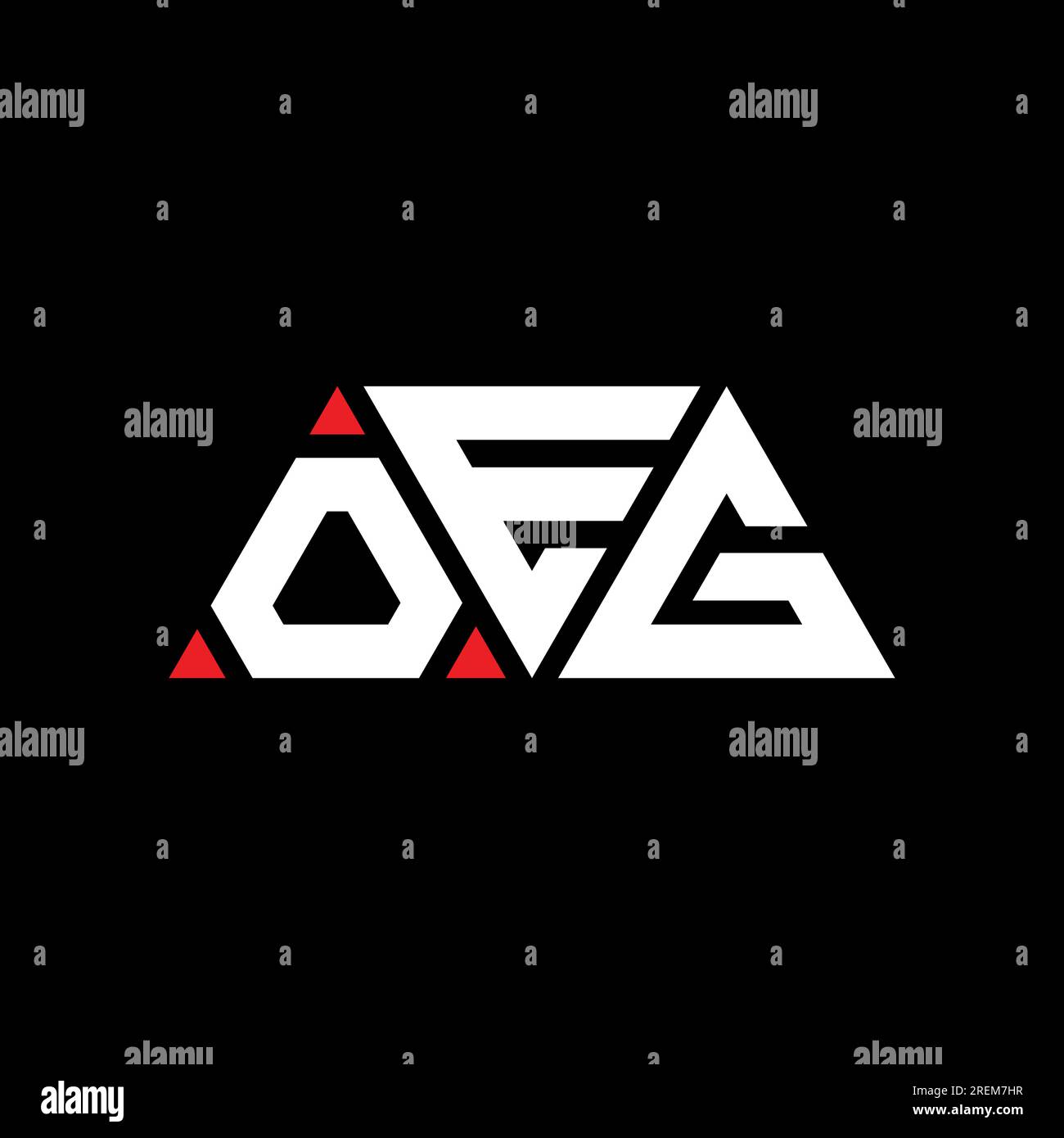 OEG triangle letter logo design with triangle shape. OEG triangle logo ...