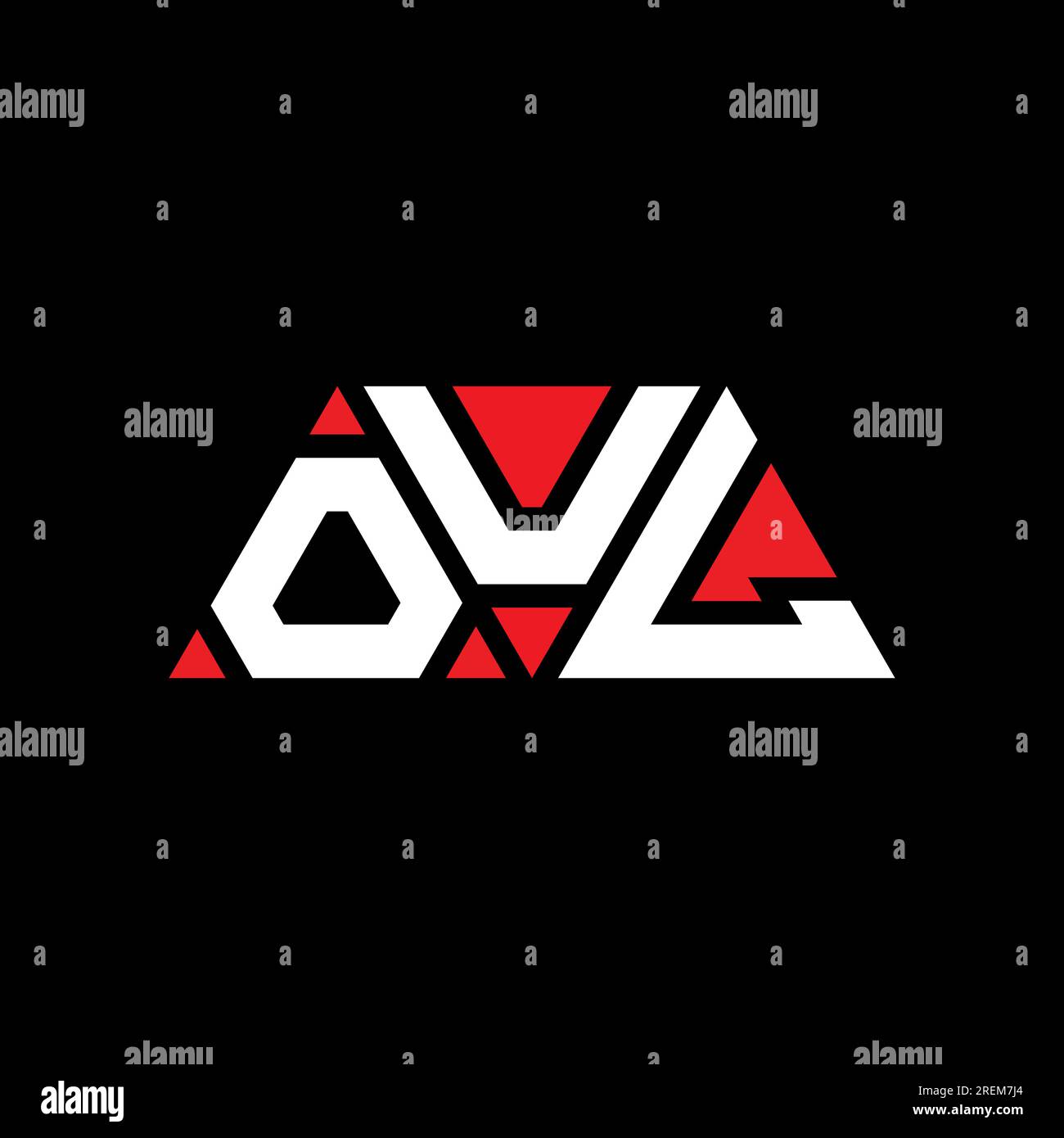 OUL triangle letter logo design with triangle shape. OUL triangle logo ...