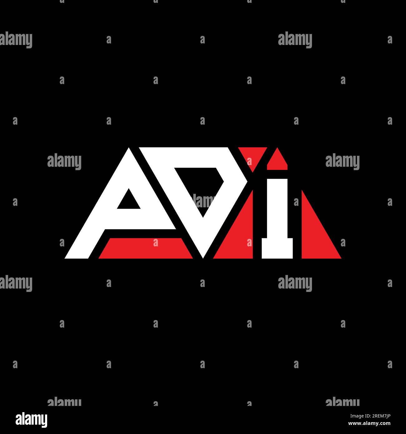 PDI triangle letter logo design with triangle shape. PDI triangle logo ...