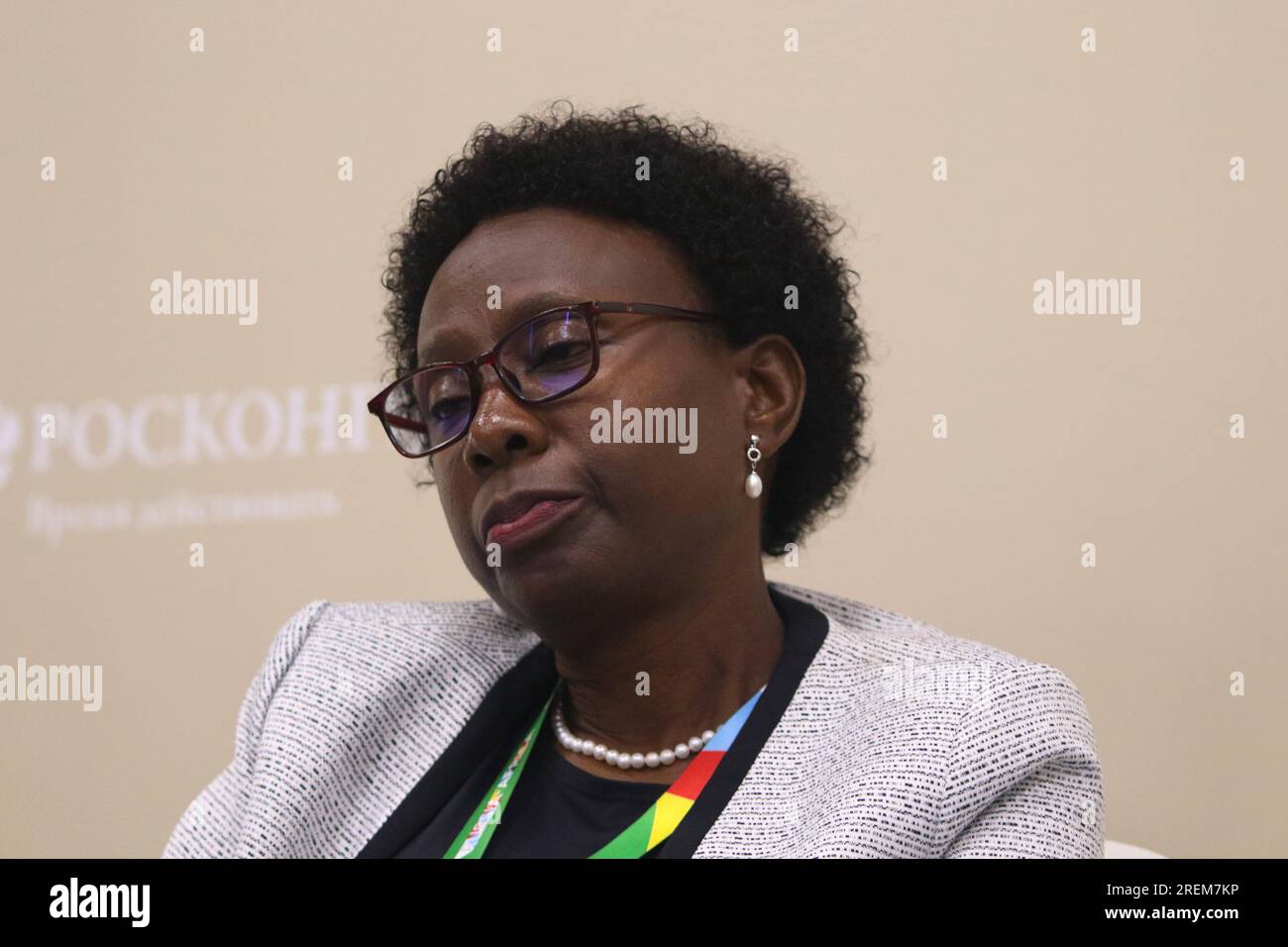 Saint Petersburg, Russia. 28th July, 2023. Jane Ruth Aceng, Minister of ...