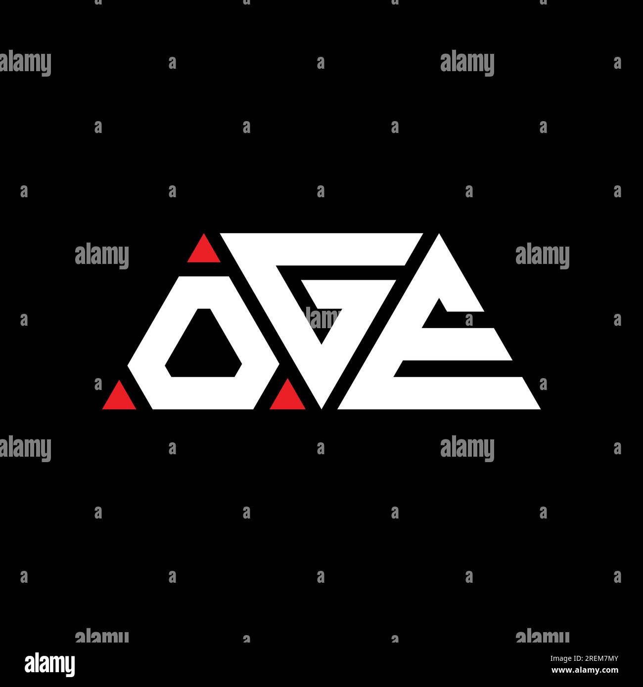 OGE triangle letter logo design with triangle shape. OGE triangle logo ...