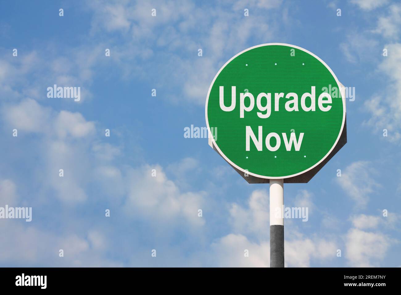 Upgrade Now Sign Stock Photo - Alamy