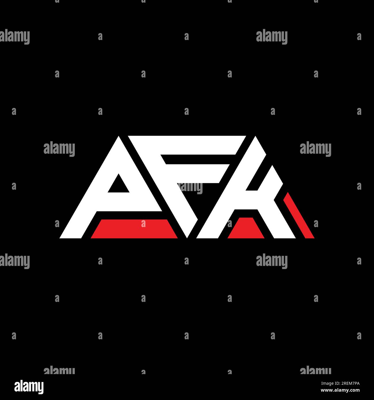 PFK triangle letter logo design with triangle shape. PFK triangle logo ...