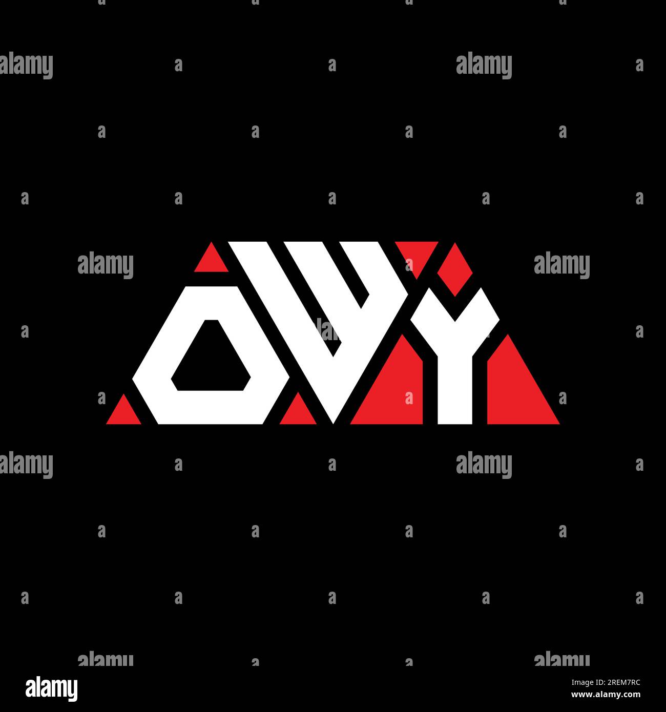 OWY triangle letter logo design with triangle shape. OWY triangle logo design monogram. OWY ...