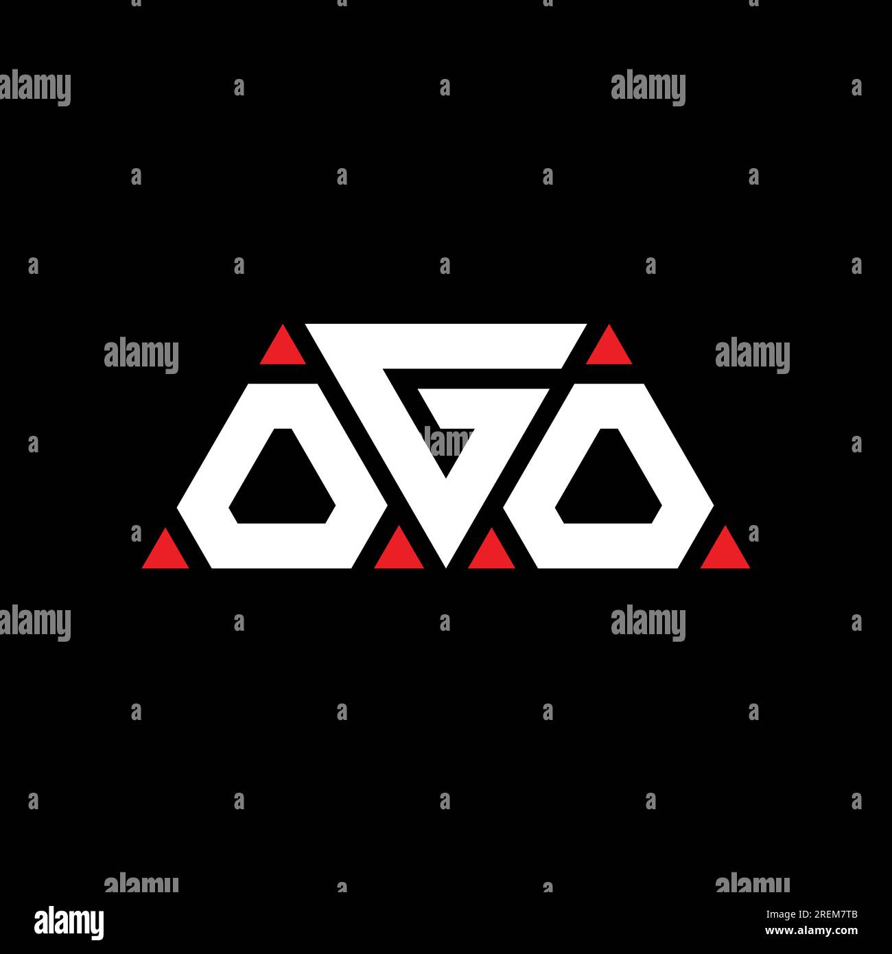 OGO triangle letter logo design with triangle shape. OGO triangle logo ...