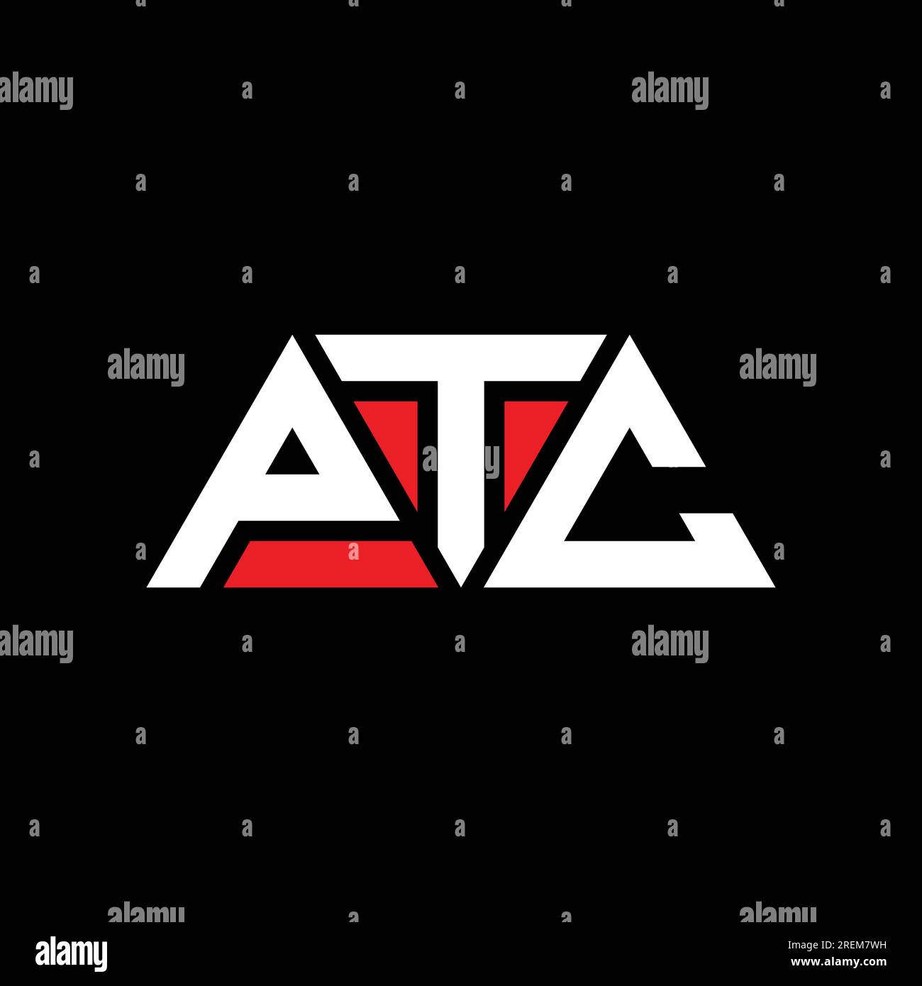 PTC triangle letter logo design with triangle shape. PTC triangle logo ...