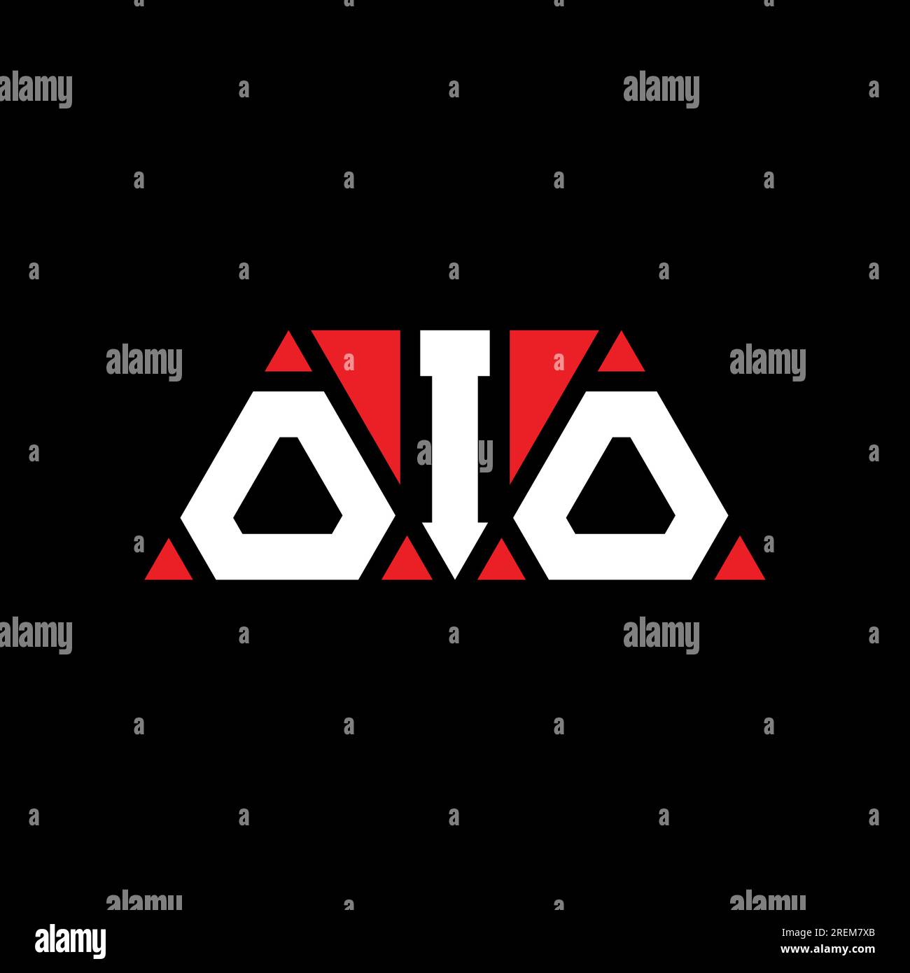 OIO triangle letter logo design with triangle shape. OIO triangle logo ...