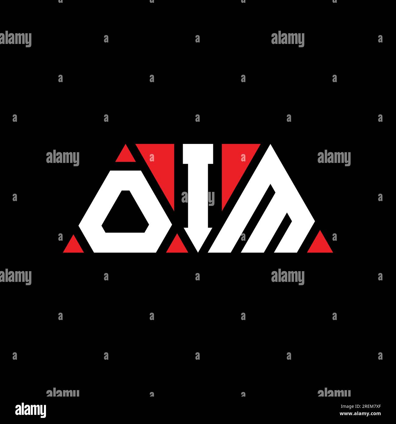 OIM triangle letter logo design with triangle shape. OIM triangle logo ...