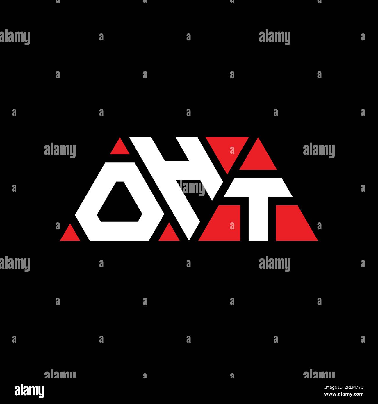OHT triangle letter logo design with triangle shape. OHT triangle logo ...