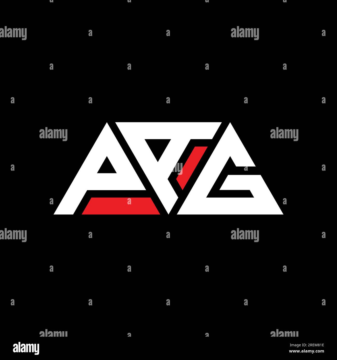 PAG triangle letter logo design with triangle shape. PAG triangle logo ...