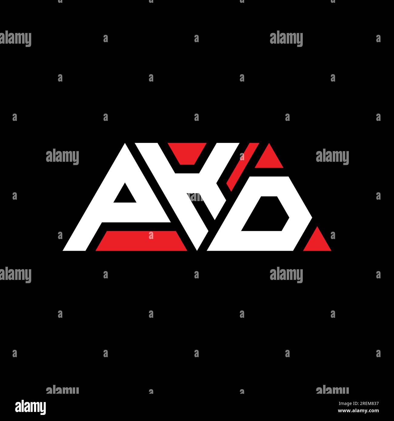 PKD triangle letter logo design with triangle shape. PKD triangle logo ...