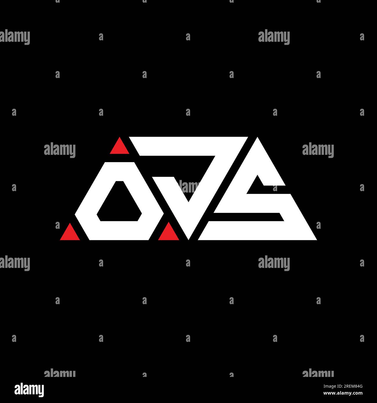 OJS triangle letter logo design with triangle shape. OJS triangle logo ...