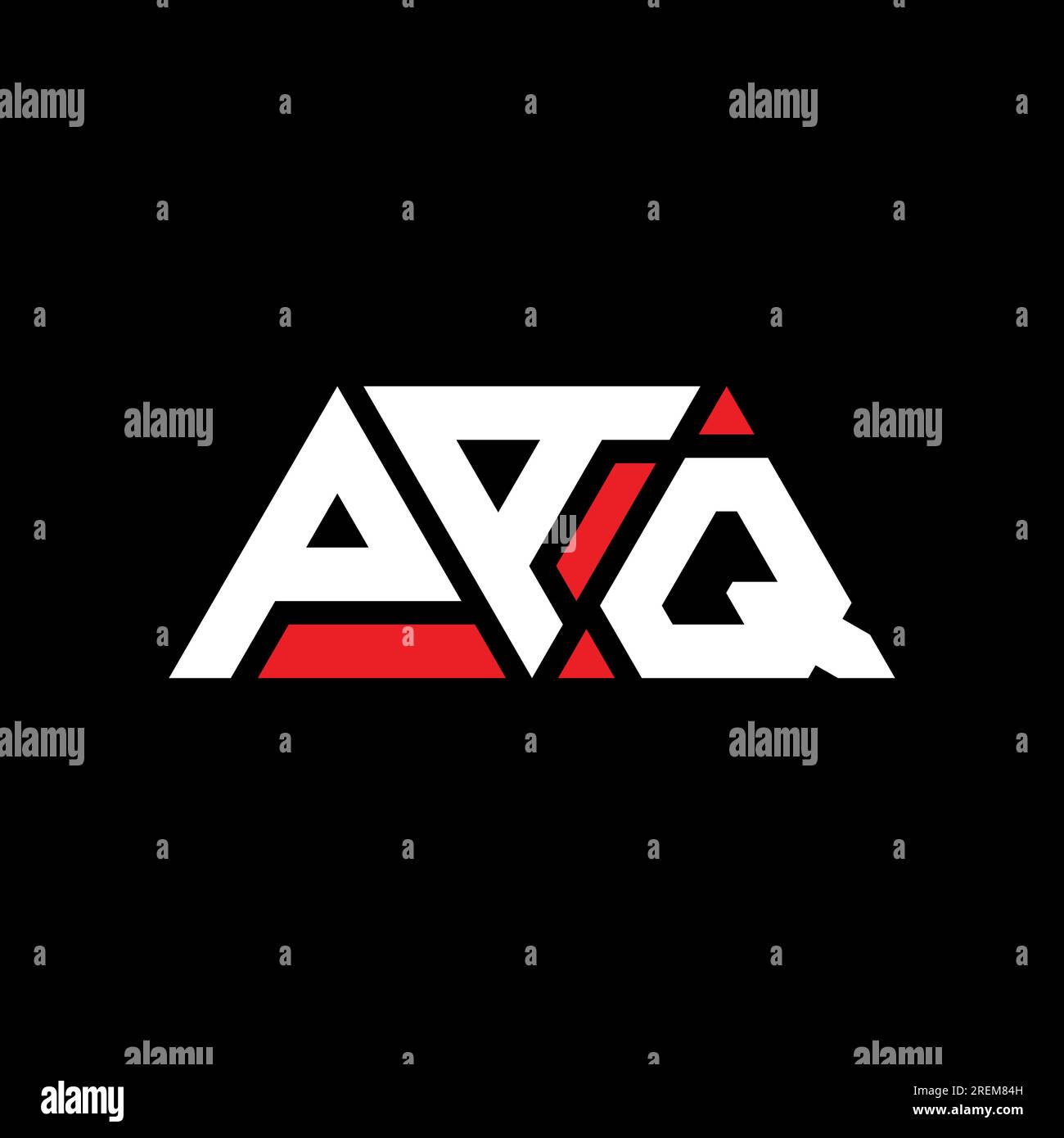 PAQ triangle letter logo design with triangle shape. PAQ triangle logo ...