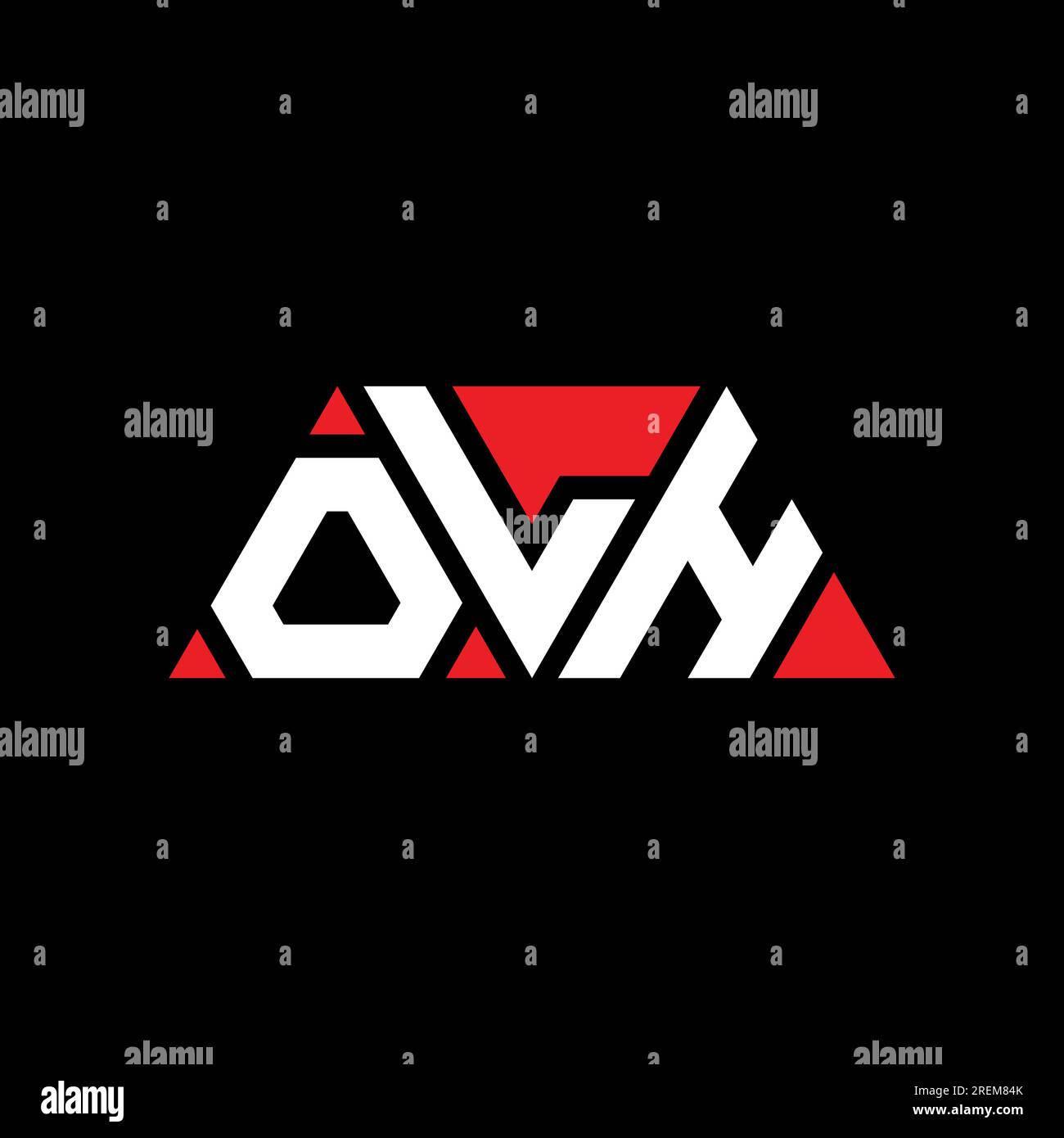 OLH triangle letter logo design with triangle shape. OLH triangle logo ...