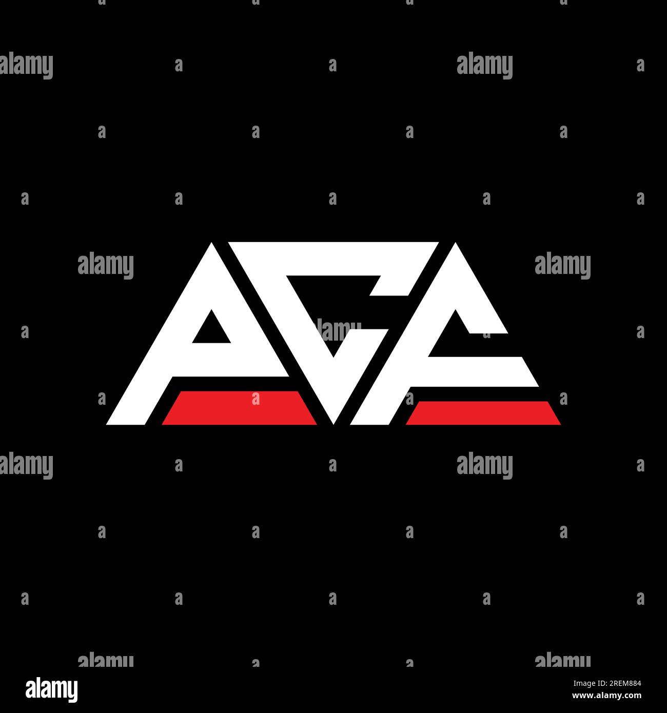 PCF triangle letter logo design with triangle shape. PCF triangle logo ...