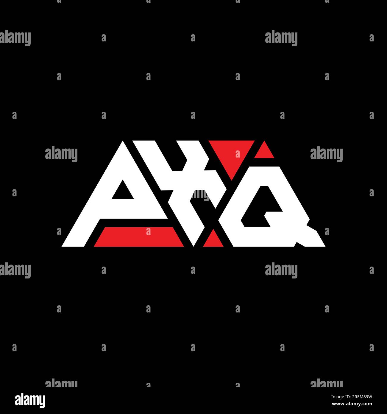PXQ triangle letter logo design with triangle shape. PXQ triangle logo ...