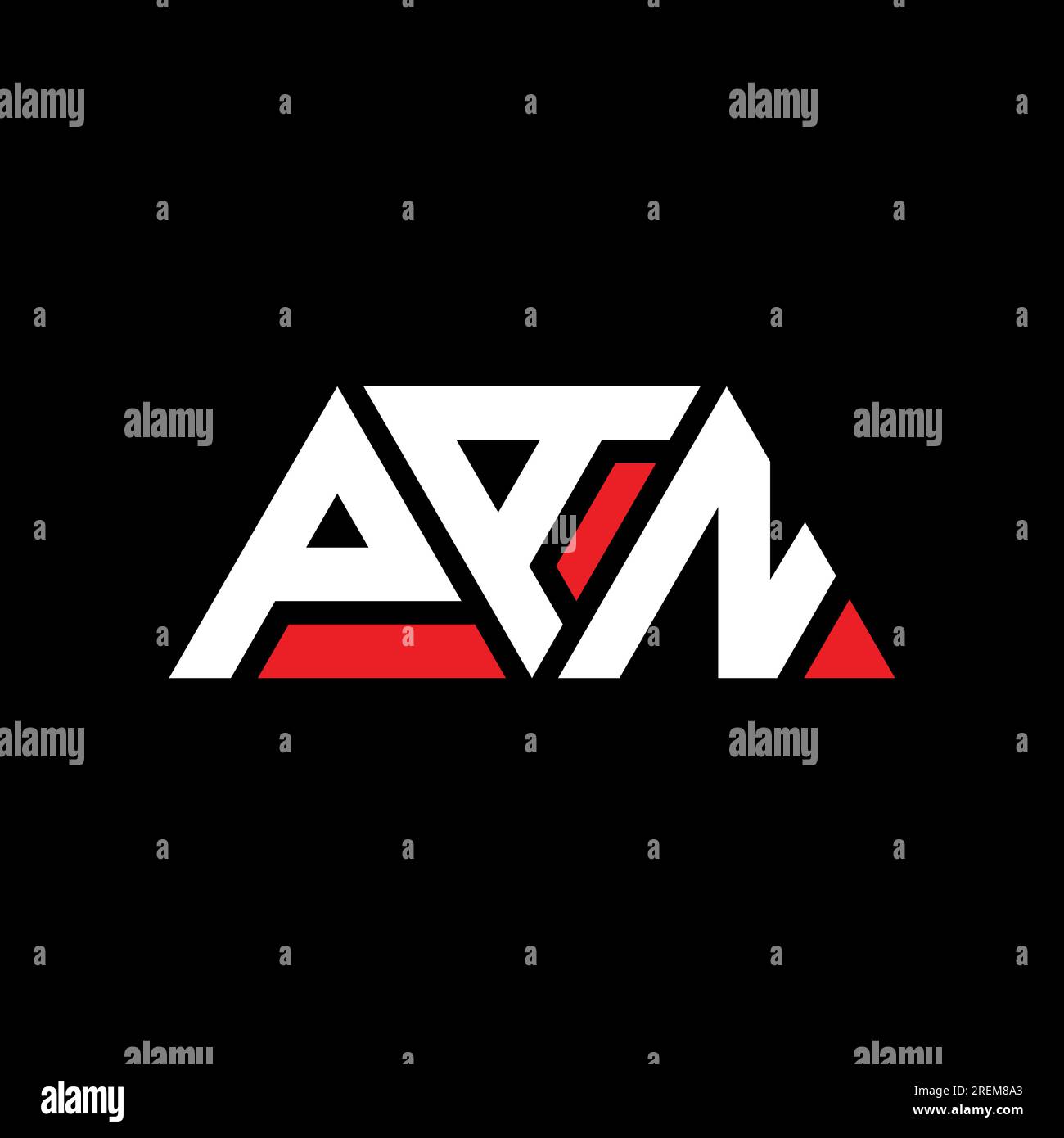 PAN triangle letter logo design with triangle shape. PAN triangle logo ...