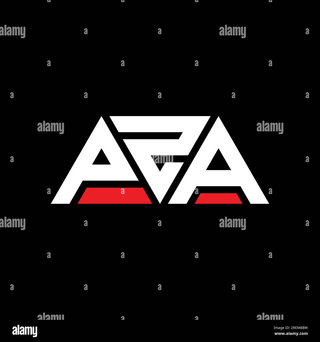 PZA triangle letter logo design with triangle shape. PZA triangle logo ...