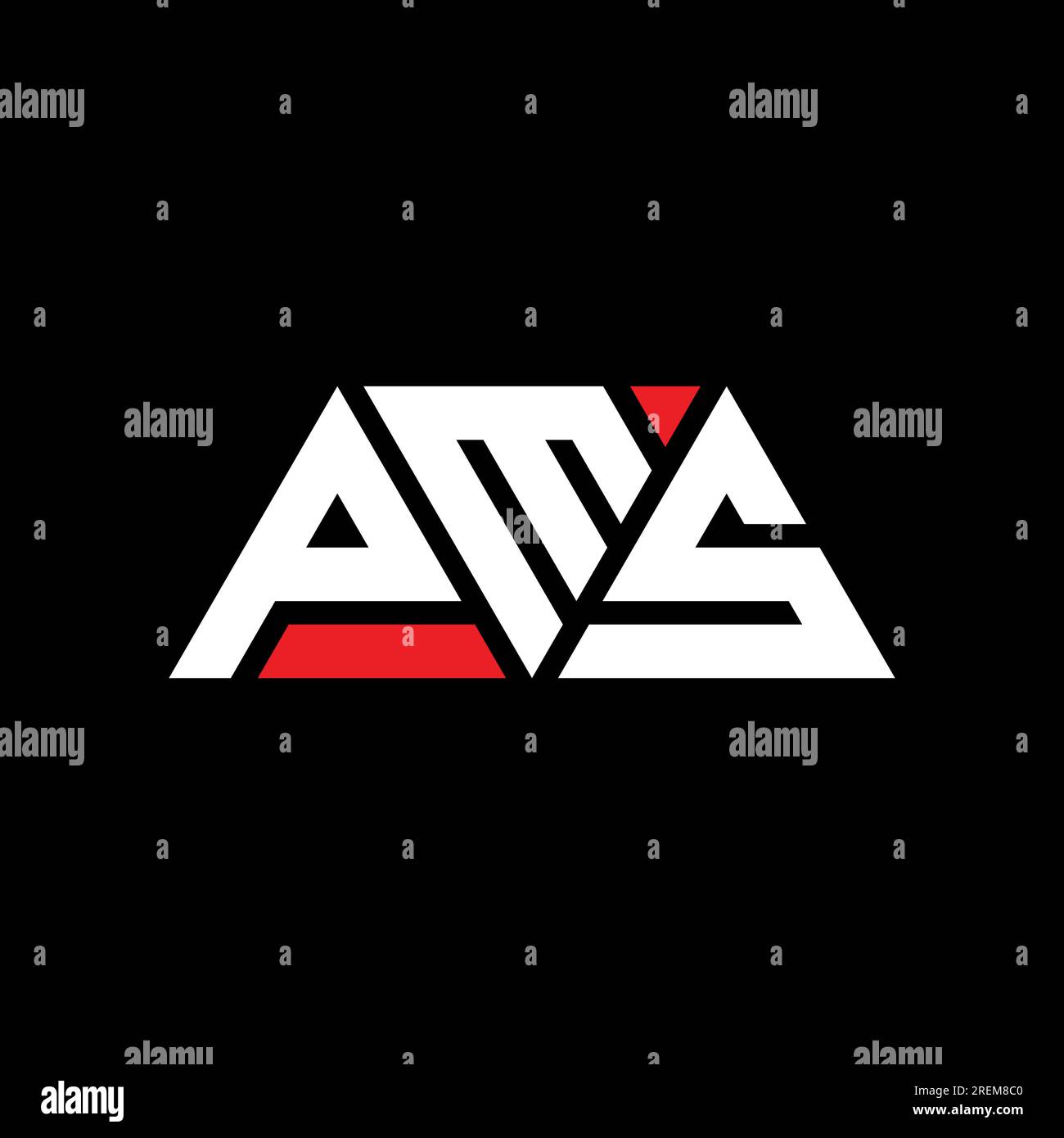 PMS triangle letter logo design with triangle shape. PMS triangle logo ...