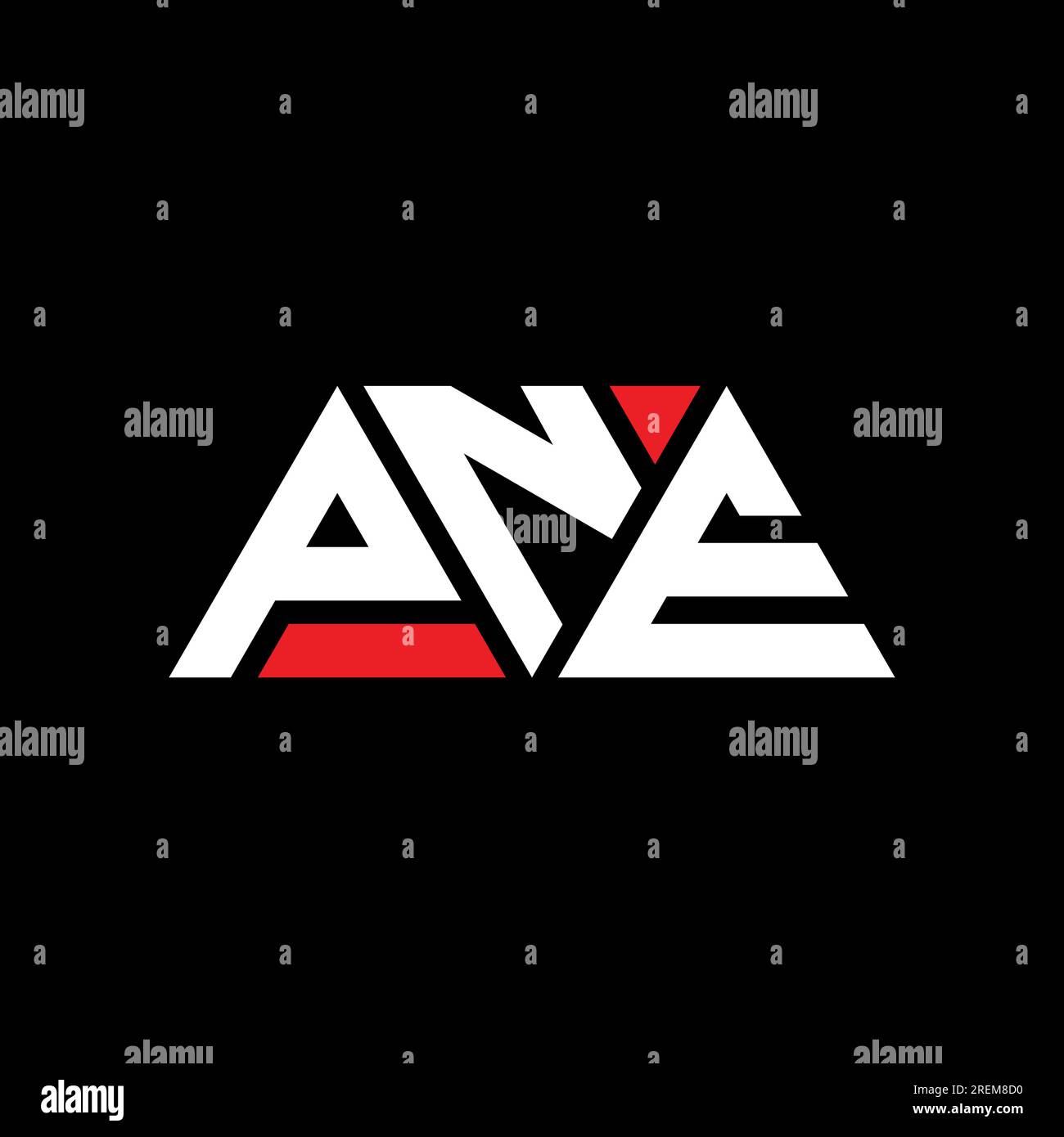 PNE triangle letter logo design with triangle shape. PNE triangle logo ...