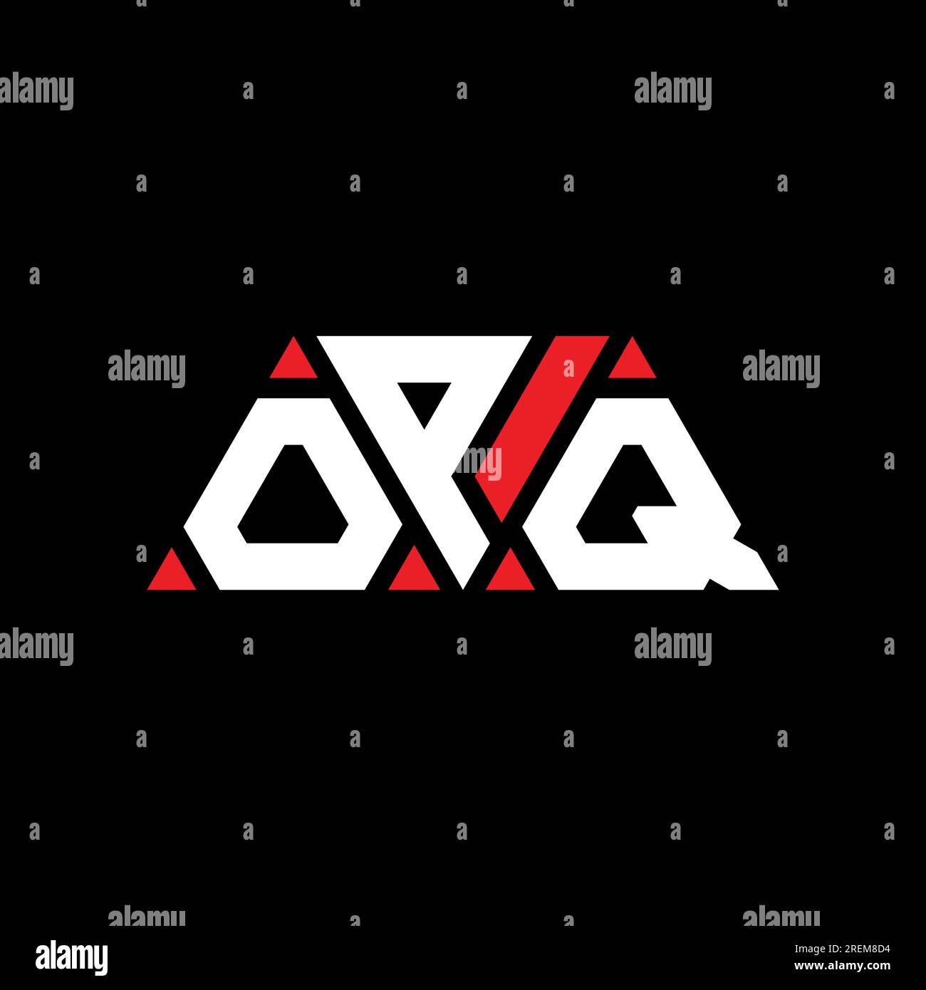 OPQ triangle letter logo design with triangle shape. OPQ triangle logo ...