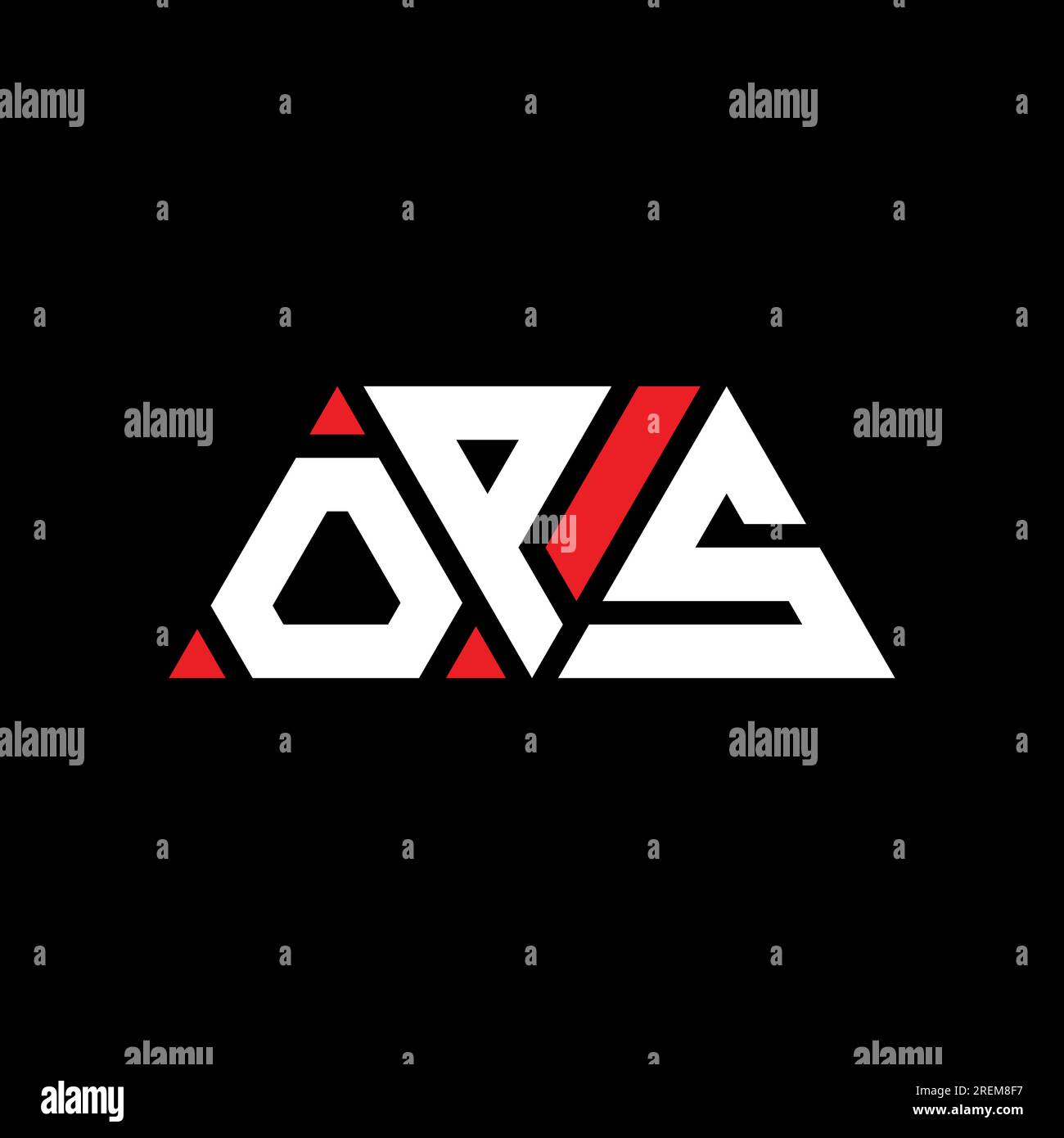 OPS triangle letter logo design with triangle shape. OPS triangle logo ...