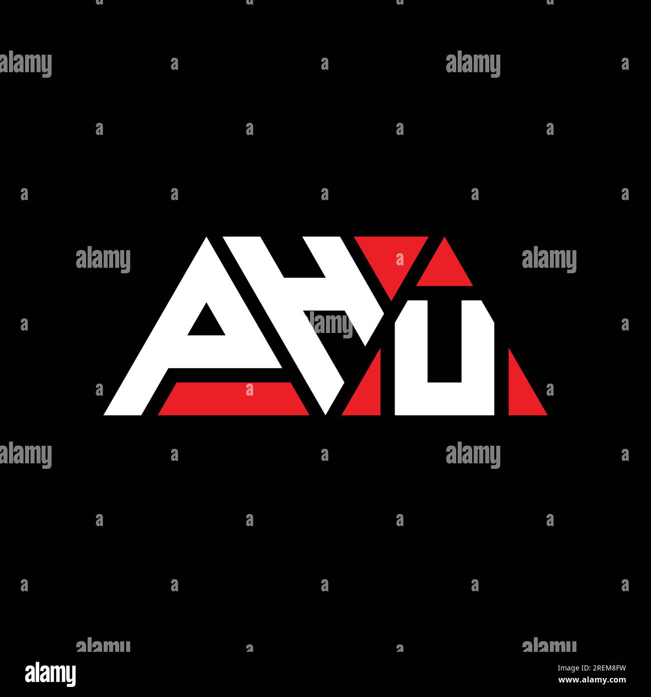 PHU triangle letter logo design with triangle shape. PHU triangle logo ...