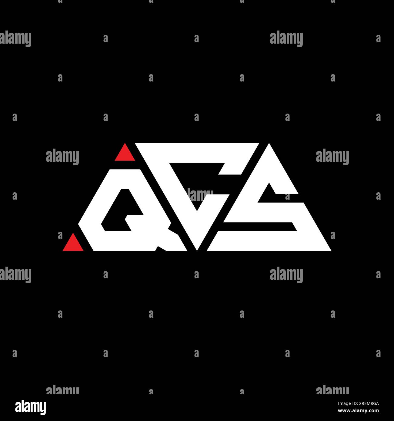 QCS triangle letter logo design with triangle shape. QCS triangle logo ...