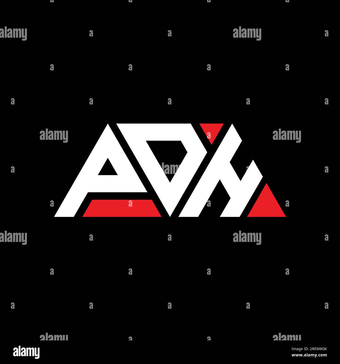 PDH triangle letter logo design with triangle shape. PDH triangle logo ...