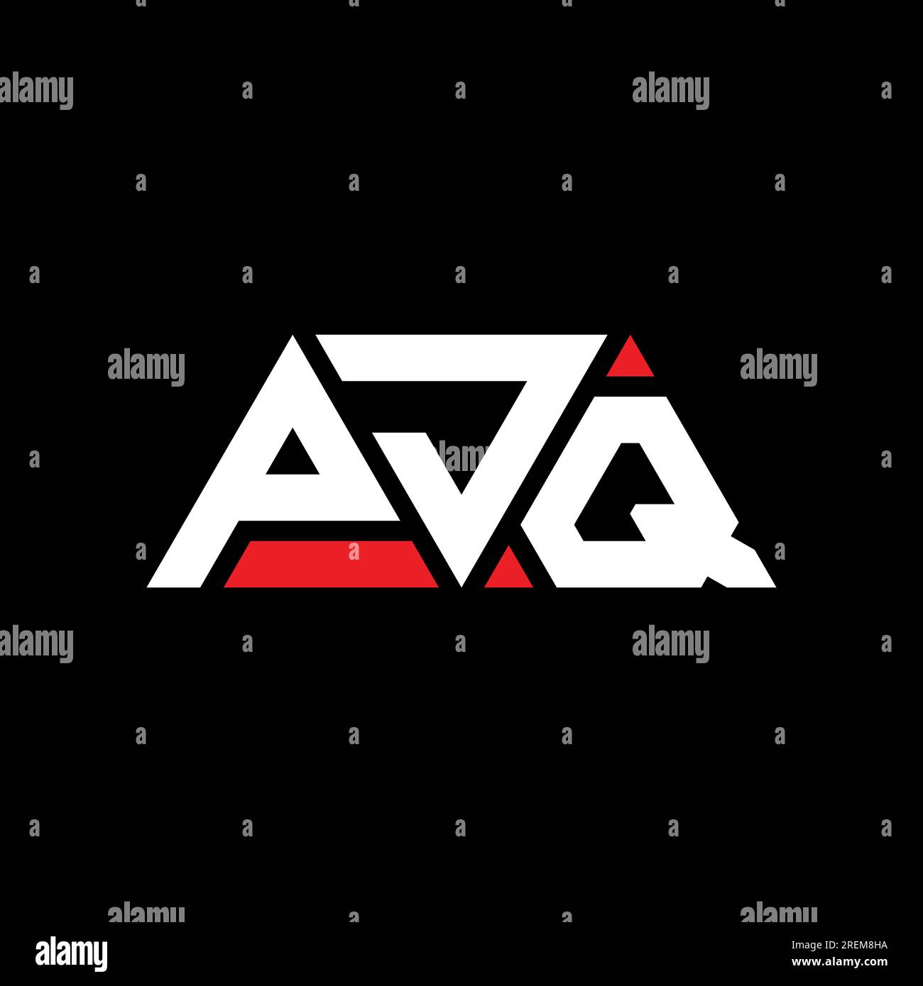 PJQ triangle letter logo design with triangle shape. PJQ triangle logo ...