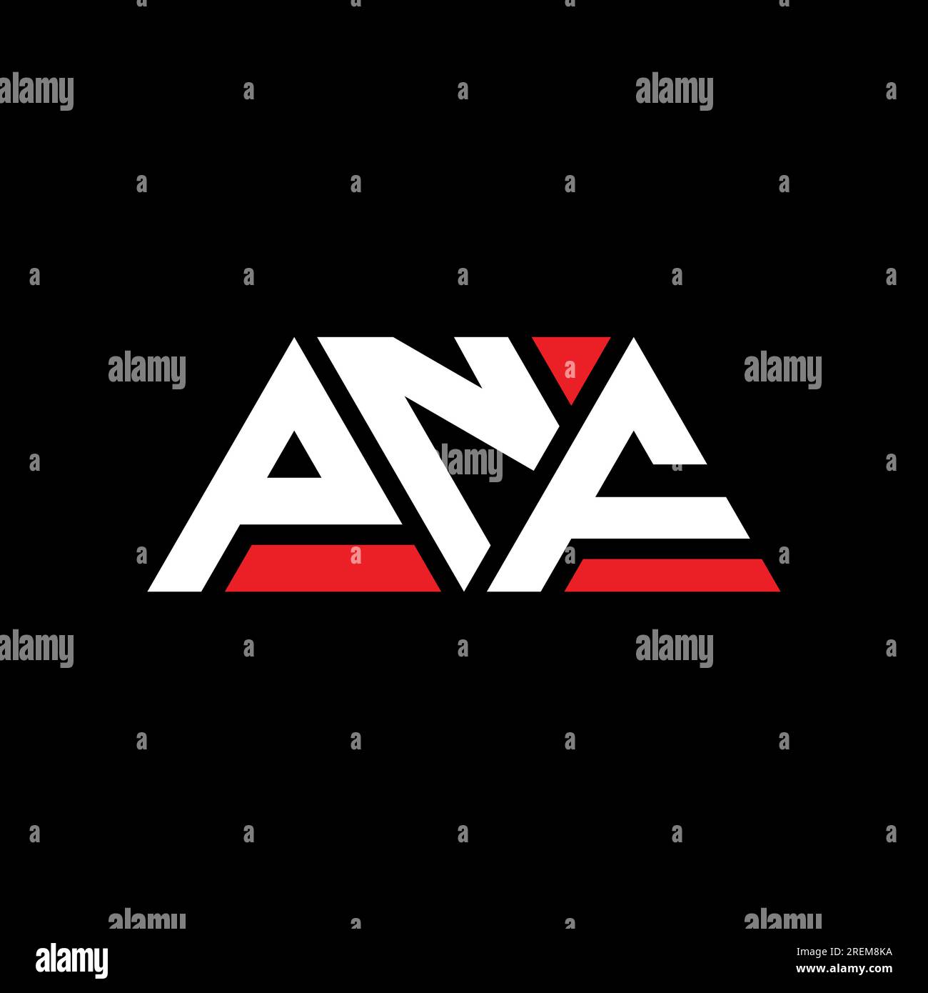 PNF triangle letter logo design with triangle shape. PNF triangle logo ...