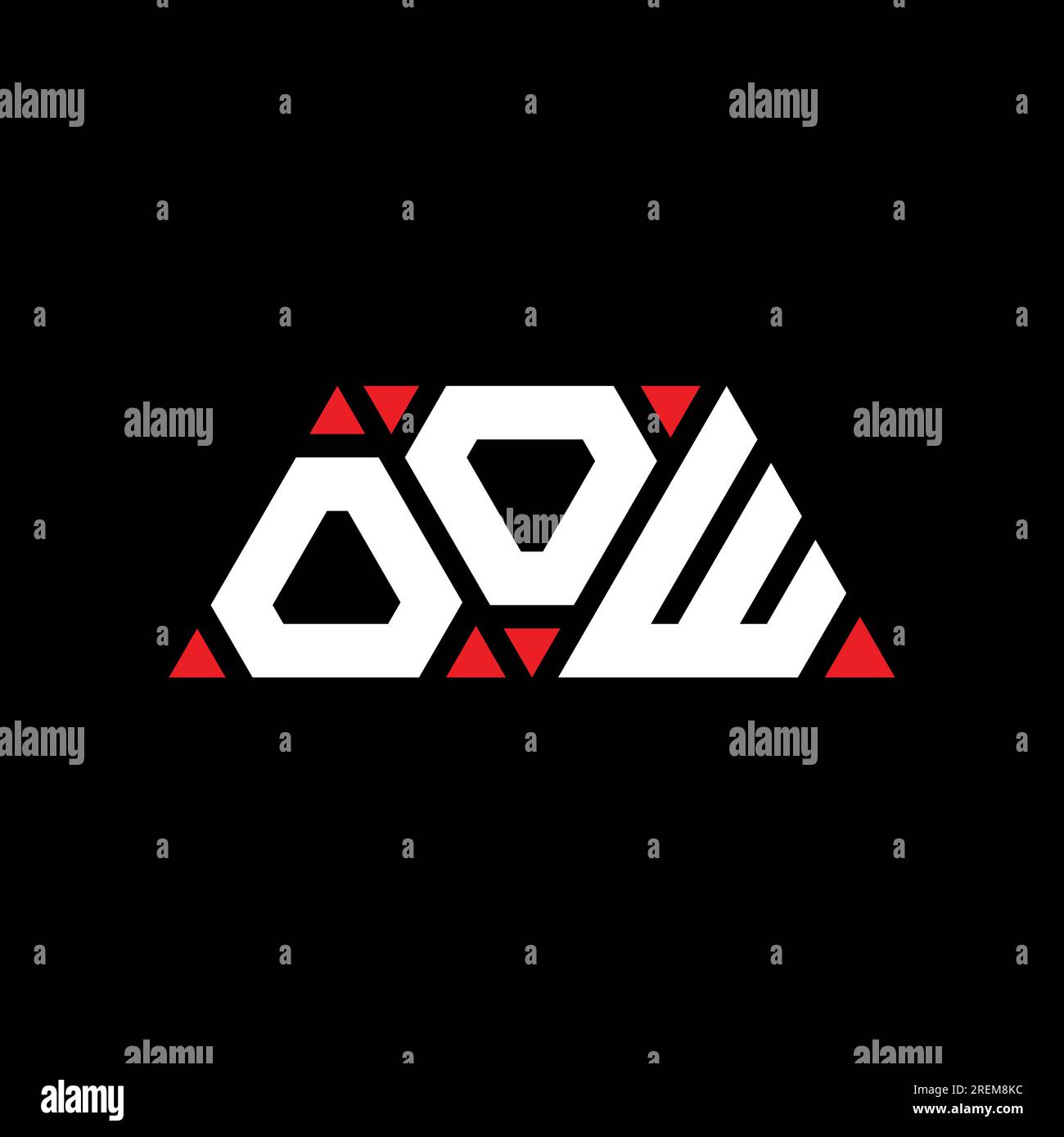 OOW triangle letter logo design with triangle shape. OOW triangle logo ...
