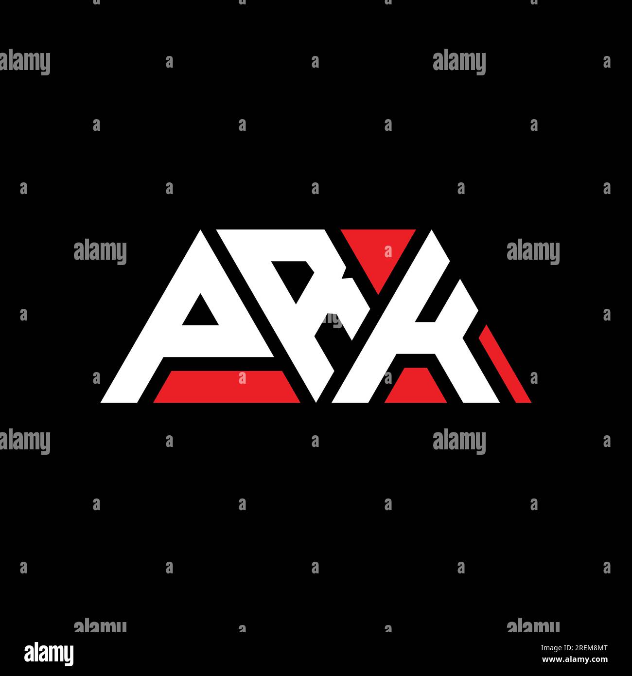 PRK triangle letter logo design with triangle shape. PRK triangle logo ...