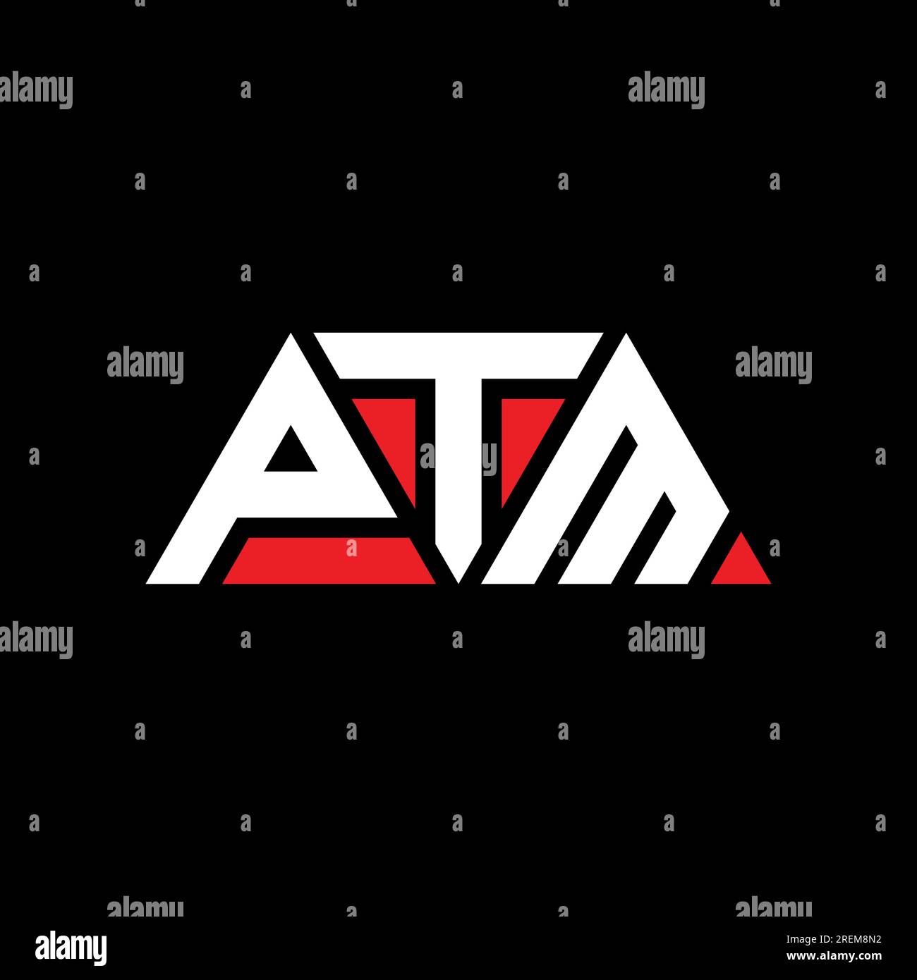 PTM triangle letter logo design with triangle shape. PTM triangle logo ...