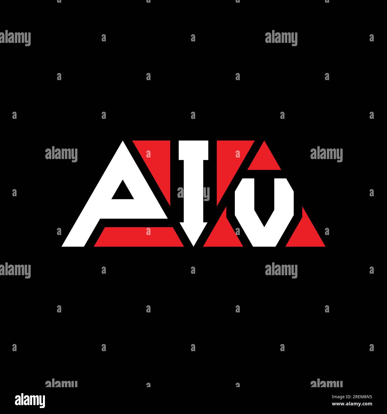 PIV triangle letter logo design with triangle shape. PIV triangle logo ...