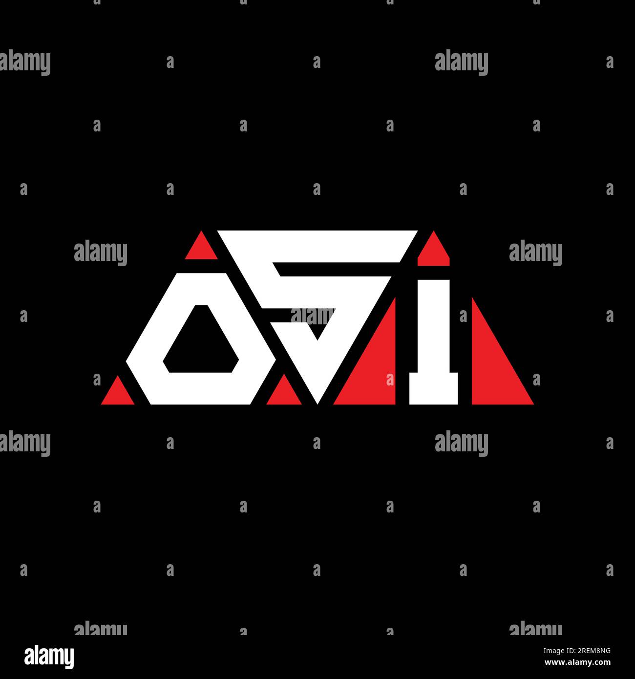 OSI triangle letter logo design with triangle shape. OSI triangle logo ...
