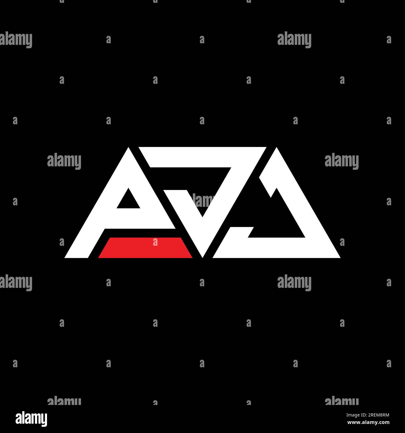 PJJ triangle letter logo design with triangle shape. PJJ triangle logo ...