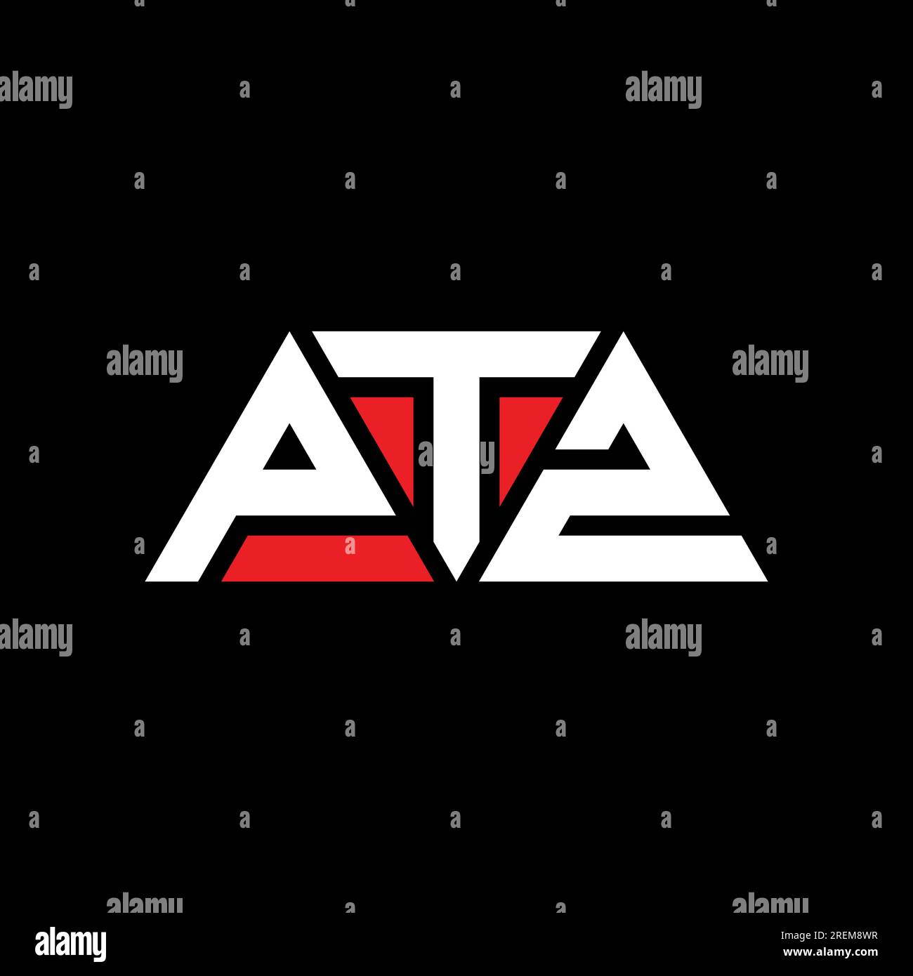 PTZ triangle letter logo design with triangle shape. PTZ triangle logo ...