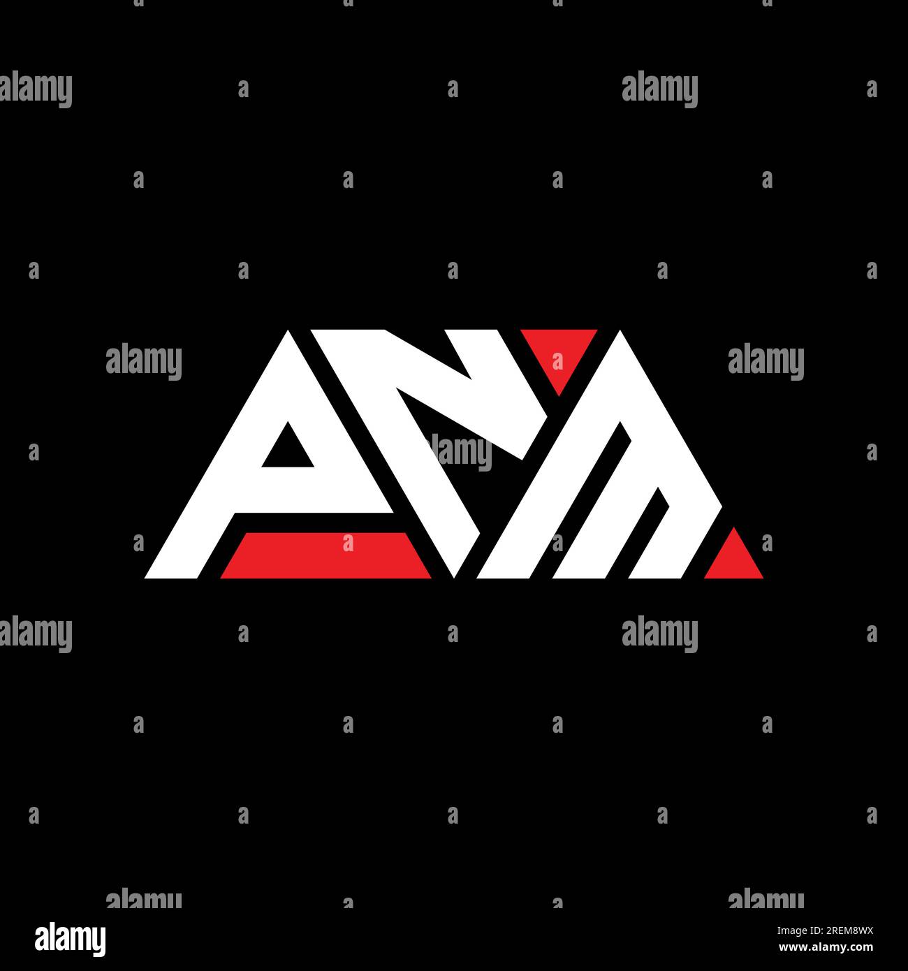 PNM triangle letter logo design with triangle shape. PNM triangle logo ...