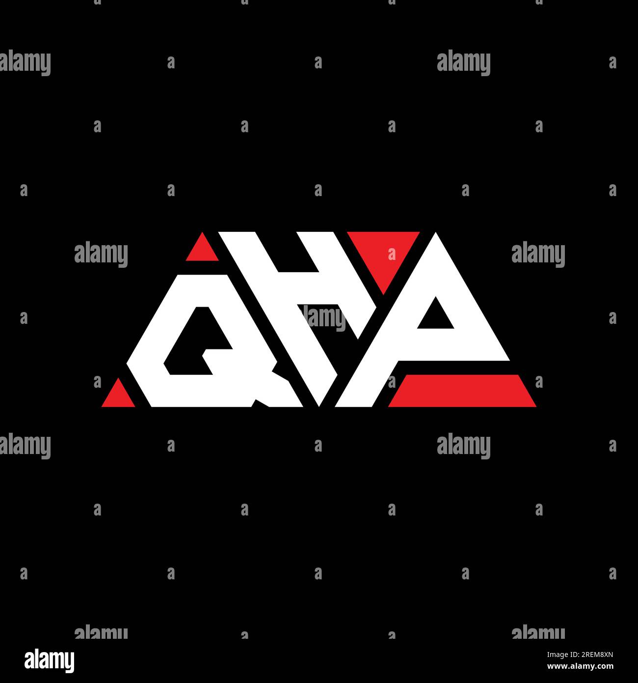 QHP triangle letter logo design with triangle shape. QHP triangle logo ...